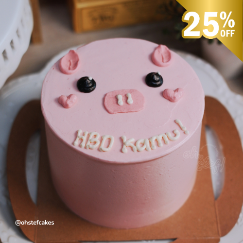 Fat PIGGY 12 cm Personal Cake | Oh, Stef! Cakes